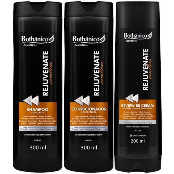 Kit Rejuvenate Excellens Shampoo + Condicionador 300ml + Review BB ...