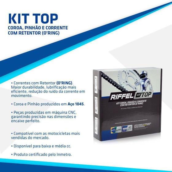 Kit Relação Transmissão Com Corrente e Retentor Yamaha R3 MT03 - Riffel ...