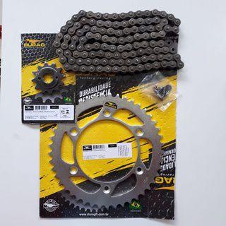 Kit Relação Trilha Moto CRF 230 / NXR Bros 45x12 P520 Durag - Durag ...