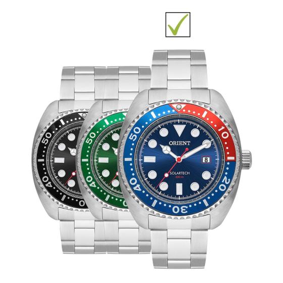 Kit Relógio de Pulso Orient SolarTech Masculino Carga Solar Calendário ...