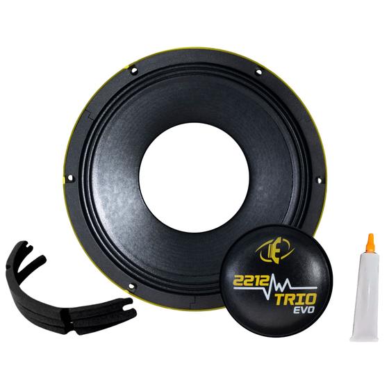 Kit Reparo Médio Grave Eros E 2212 Trio Evo 12 Polegadas 1100W RMS 6 Ohms - Alto falante de ...