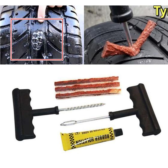Kit Reparo Pneu Carro Remendo Conserto Moto Jogo Macarrão Veicular ... Kit Reparo Pneu Carro Remendo Conserto Moto Jogo Macarrão Veicular ...