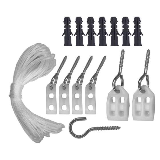 Kit reposição para varal de teto com Corda Roldanas Gancho - Maxeb ...