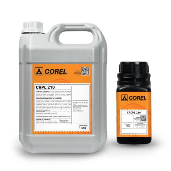Kit Resina Poliéster Rígida e Endurecedor CRPL 210 de Alta Viscosidade ...