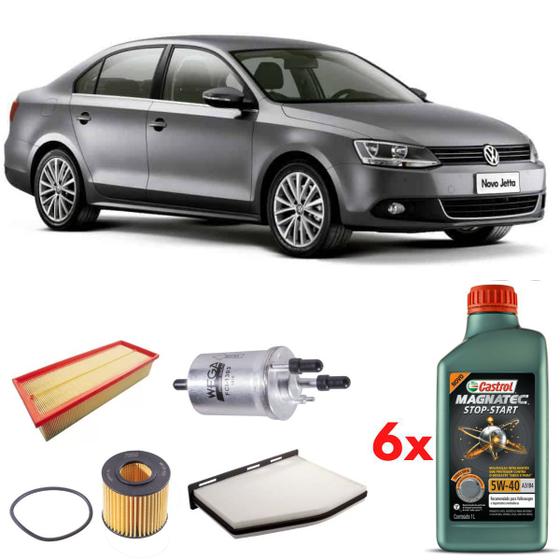 Kit Revisão Castrol 5w40 Vw Jetta Tsi 2.0 211cv 2013 2014 - Autopeças ...