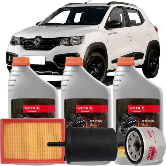 Kit Revisao Oleo 10W40 E Filtros Renault Kwid 1.0 12V 2017 2018 2019 ...