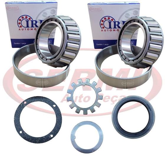 Kit revisão rolamento cubo carreta randon 2 rolamentos grandes 32218 ...