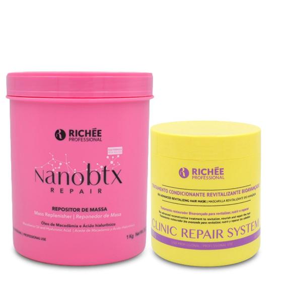 Kit Richée NanoBtx 1kg + Máscara Clinic Repair 500g - Máscara Capilar ...