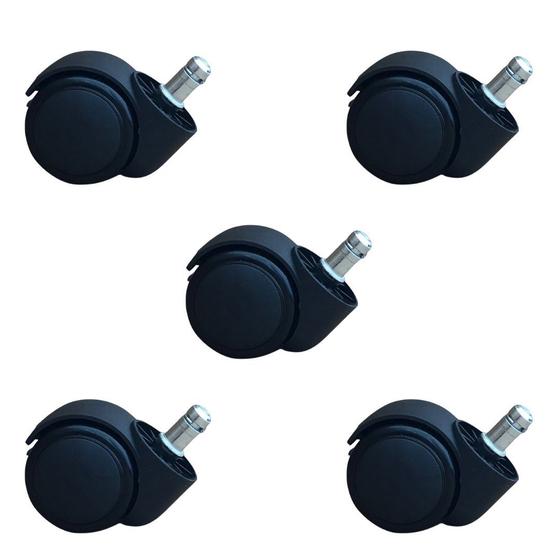 Kit Rodízio Com 5 Rodinhas Giratórias 50mm Nylon Para Cadeira - Soldass ...