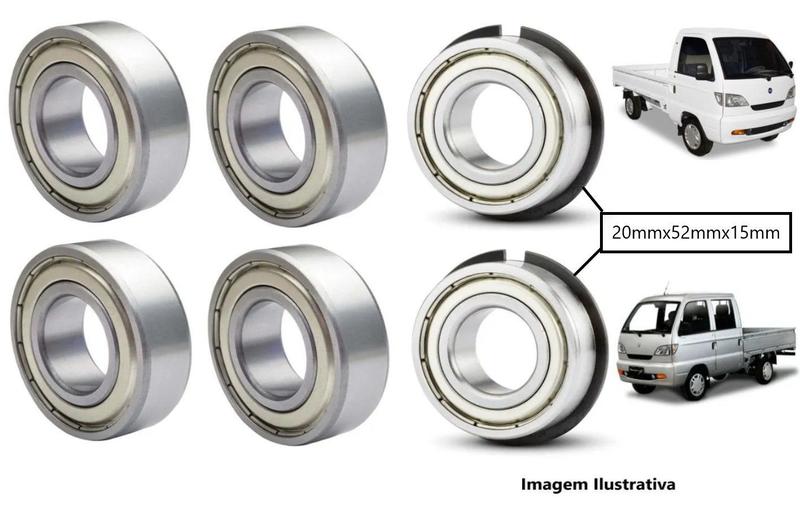 Kit Rolamento de Esfera Câmbio Bs09 Towner Jr Effa Hafei frente reta ...