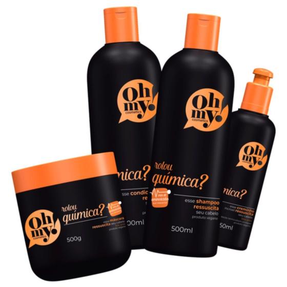 Kit Rolou Química Oh My Shampoo Cond Másc 500g +Finalizador - Oh My ... Kit Rolou Química Oh My Shampoo Cond Másc 500g +Finalizador - Oh My ...