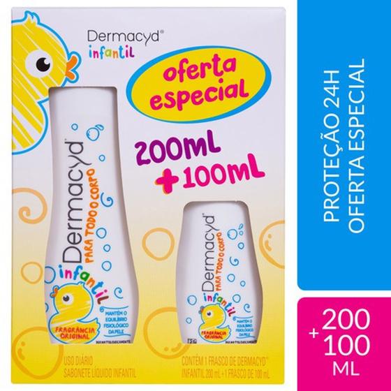 Kit Sabonete Líquido Dermacyd Infantil com 200ml + 100ml - Sabonete ...