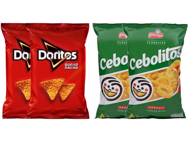 Kit Salgadinho Cebola 110g Cebolitos Elma Chips - 2 Unidades + Doritos ...