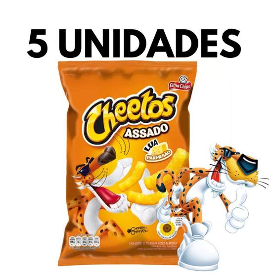 Kit Salgadinho Cheetos Parmesão 40g com 5 unidades - Elma Chips - Cheetos - Magazine Luiza