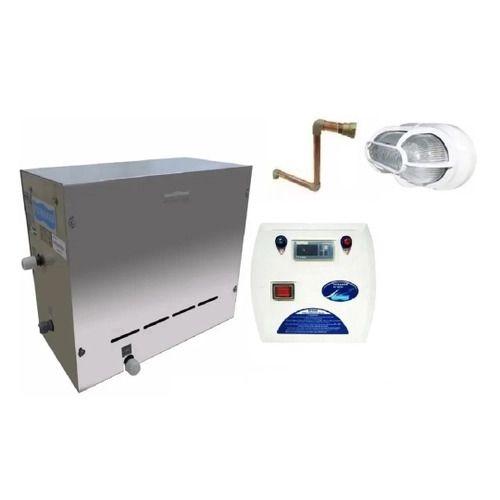 Kit Sauna Vapor Steam Inox 12kw Universal + Luminária a Prova de Vapor ...