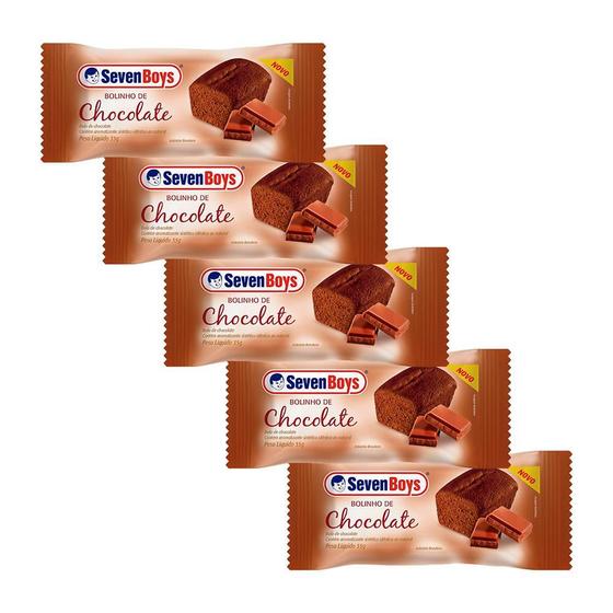 Kit Semanal Bolinho Seven Boys Sabor Chocolate 35G - Wickbold - Bolo ...