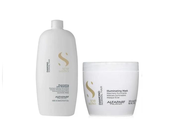 Kit Semi Di Lino Diamond Shampoo 1 Litro E Máscara De 500ml - Alfaparf ...