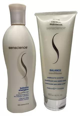 Kit Senscience Shampoo Balance 300ml + Condicionador Balance 240ml ...
