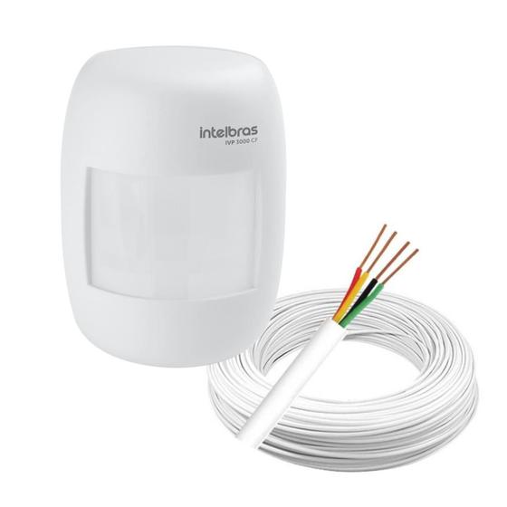Kit Sensor Com Fio IVP 3000 CF Intelbras e 20M Cabo Incluso - Sensor de ...