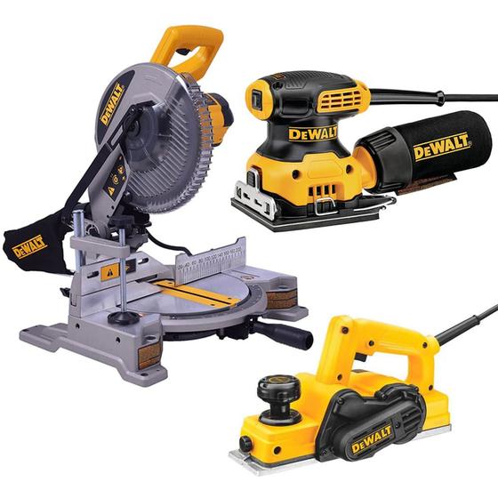 Kit Serra Meia Esquadria 10" Dewalt DW714 1650W, Lixadeira Orbital 1/4 ...