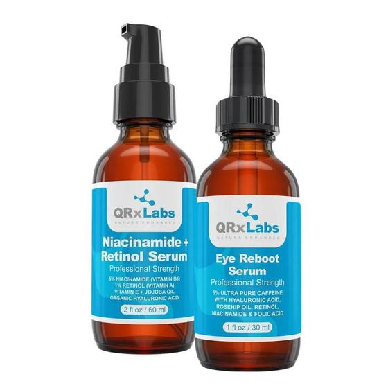 Kit Sérum QRxLabs Niacinamide e Retinol 60ml + Sérum Para Área dos ...