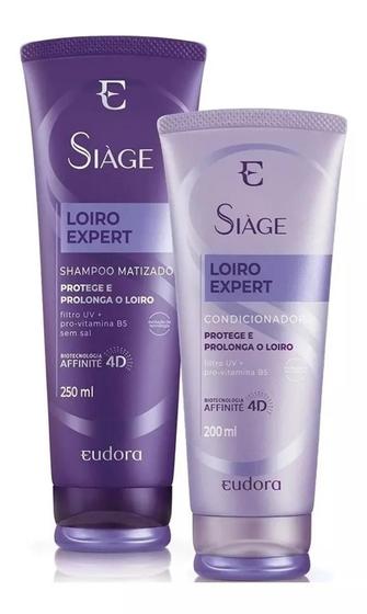 Kit Shampoo 250ml e Condicionador 200ml Siage Eudora Hidratação ...