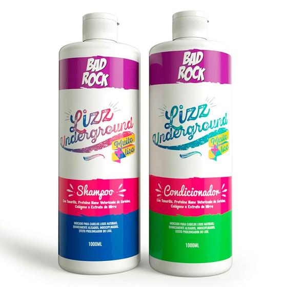 Kit Shampoo + Condicionador Bad Rock Underground 1L - Kit Shampoo e ...