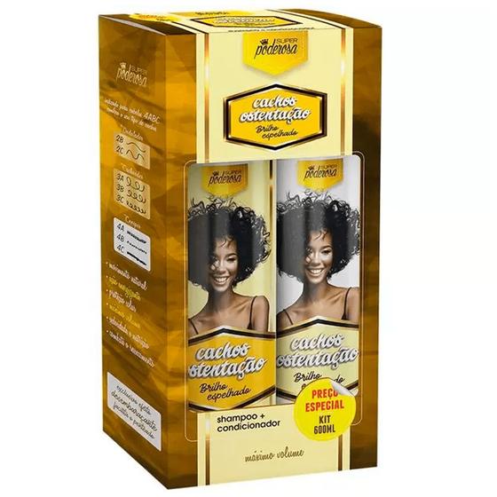 Kit Shampoo + Condicionador Super Poderosa Cachos Ostentação 300ml ...