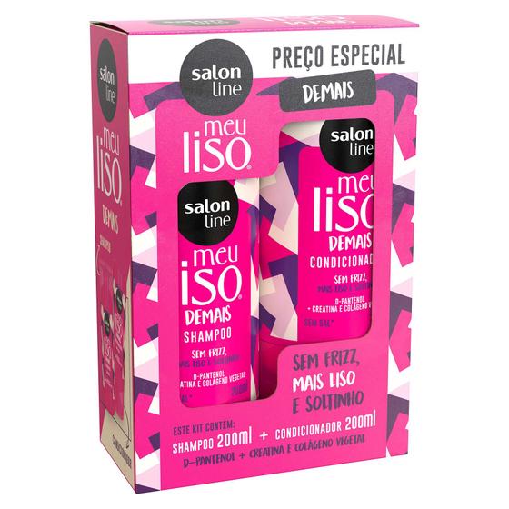 Kit Shampoo e Condicionador Meu Liso Demais Salon Line 200ml - Kit ...