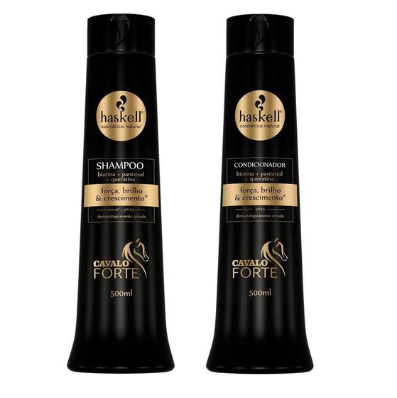 Kit Shampoo e Condicionador para Cabelos Cavalo Forte Haskell 500ml ...