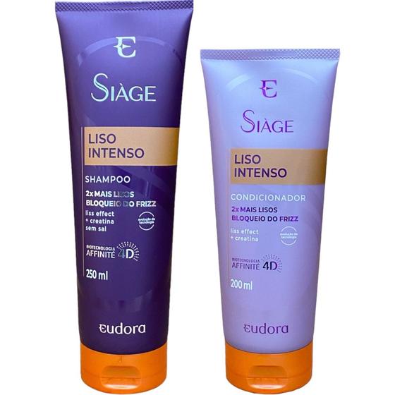 Kit Shampoo E Condicionador Siàge Eudora Liso Intenso Original Com Nota ...