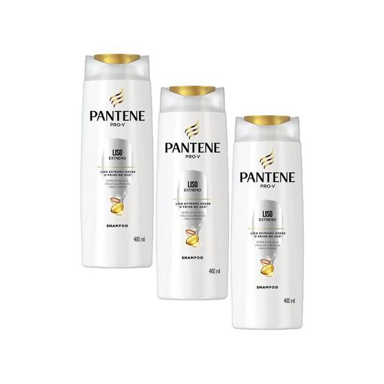 Kit Shampoo Pantene Liso Extremo 400ml com 3 Unidades - Kit Shampoo e Condicionador - Magazine Luiza