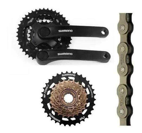 Kit Shimano Catraca Megarange + Pedivela 42d + Corrente 21v - Pedivela ...