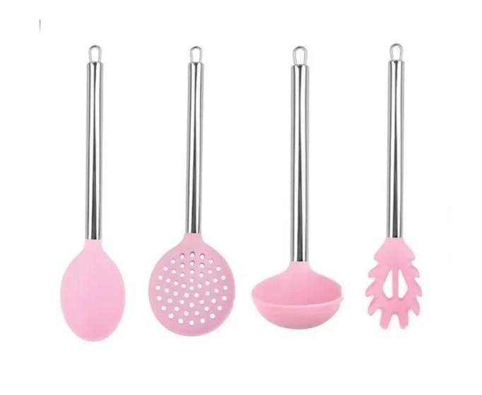 Kit Silicone Resistente Colheres Não Risca Panela Inox - Wellmix ...
