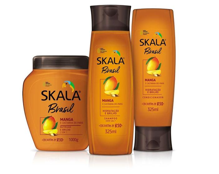 KIT SKALA BRASIL MANGA E CASTANHA DO PARÁ Shampoo, Condicionador ...