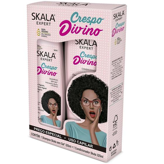 Kit Skala Expert Crespo Divino Shampoo + Condicionador - 325ml - Kit ...