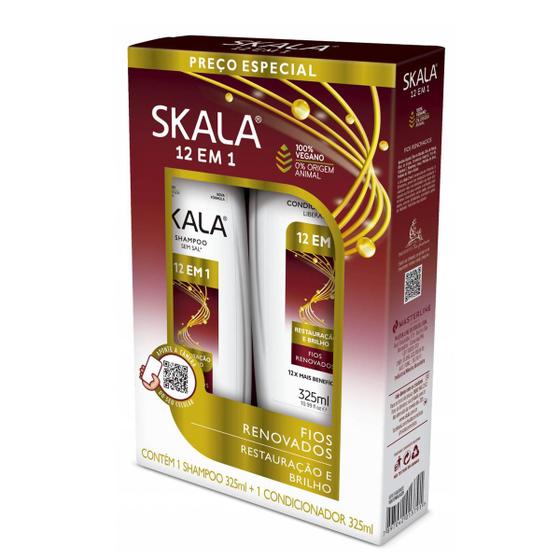 Kit Skala Restauração 12 em 1 com Shampoo e Condicionador 325ml - Kit ...