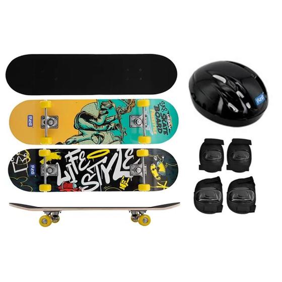 Kit Skate Infantil Iniciante Criança Com Todos Acessórios - Funs ...