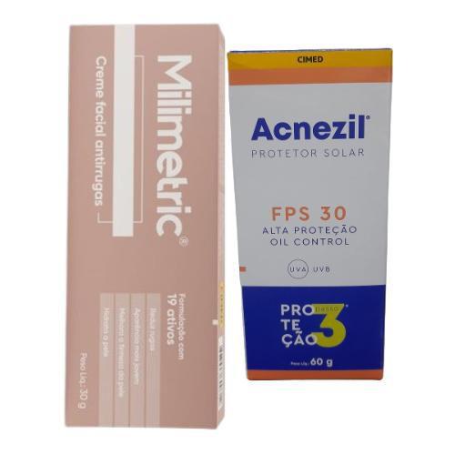 Kit Skin Care Milimetric Creme Hidratante Facial Antirrugas 30g ...