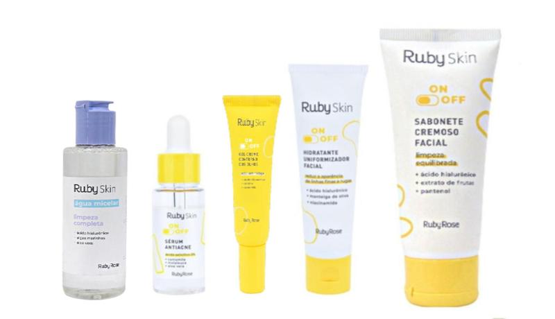 Kit Skin Care Ruby Rose Linha On Off Ruby Skin Tratamento - Kit de Tratamento para o Rosto ...