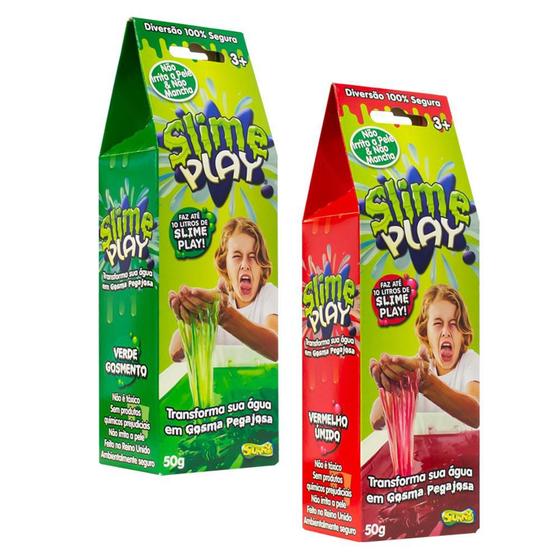 Kit slime play gosma - verde e vermelho - sunny - Sunny Brinquedos ...