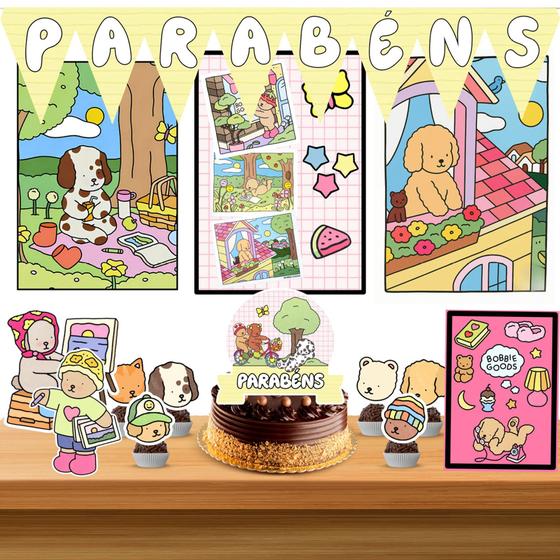 Kit só um bolinho decoração Bobbie Goods mode2 Aniversário festa em ...