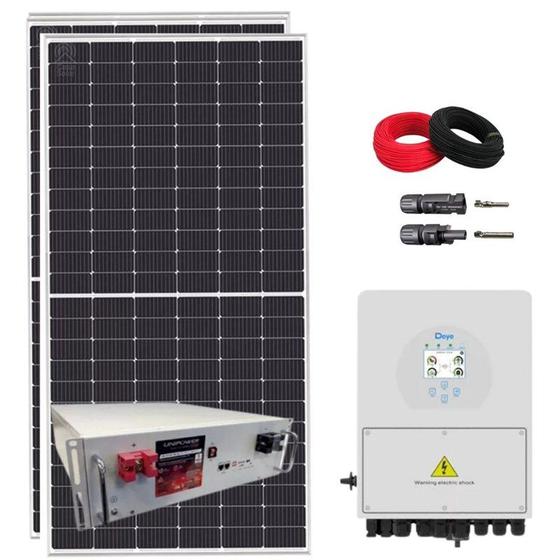 Kit Solar Canadian 396kWh/mês Inversor Híbrido 3kW 220V Deye Backup ...