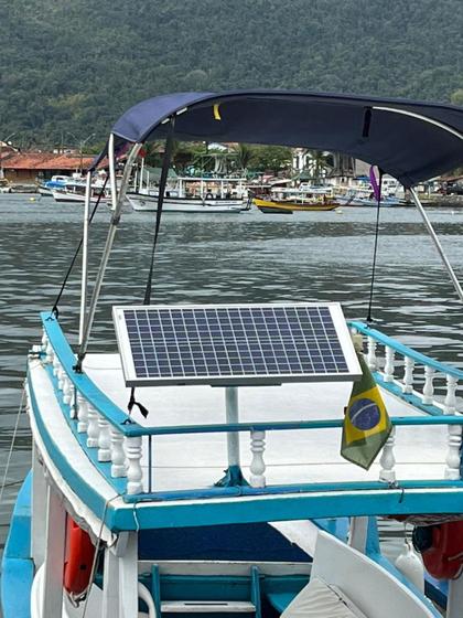 Kit Solar Para Barco Painel Placa 30w + Controlador Carrega Bateria 12v ...
