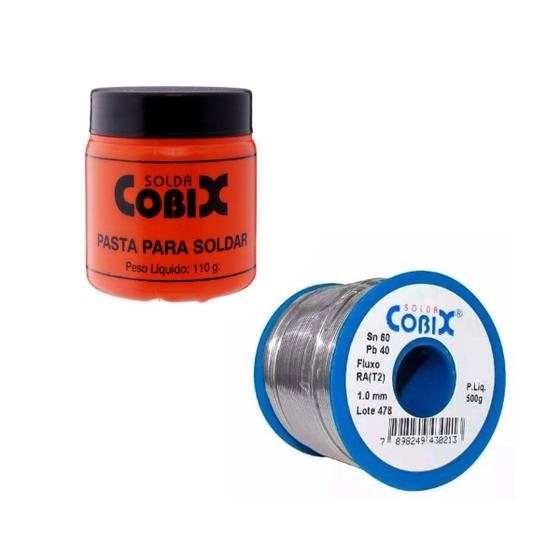 Kit Soldagem Cobix Solda Azul 500g com Pasta de Solda 110g - Acessórios ...