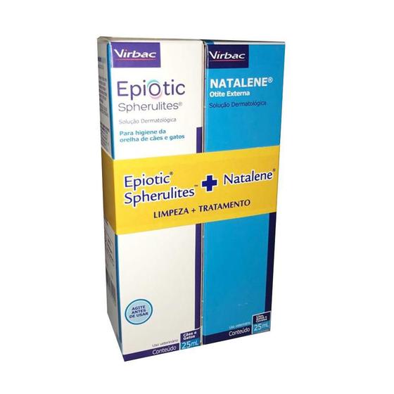Kit Solução Virbac Natalene + Epiotic 25Ml Cada - Otológico - Magazine ...