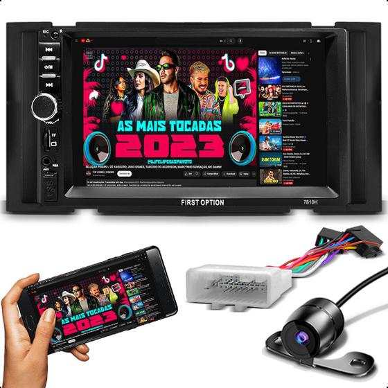Kit Som Carro Central Multimídia Mp5 2 Din 7 Polegadas Plug Play Espelhamento Android Ios ...