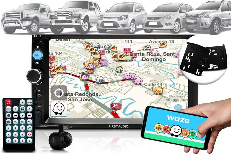 Kit Som Pra Carro Central Multimídia Mp5 Automotivo Touch 2 Din Com ...