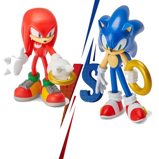 Kit Sonic Bonecos: Sonic vs. Knuckles Original - DC Toys - Craftables ...