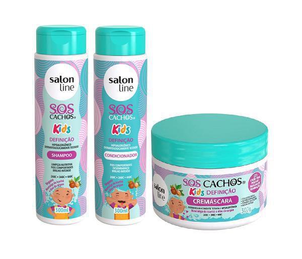 Kit Sos Cachos Kids Definição (3 Produtos) - Salon Line - Kit de ...